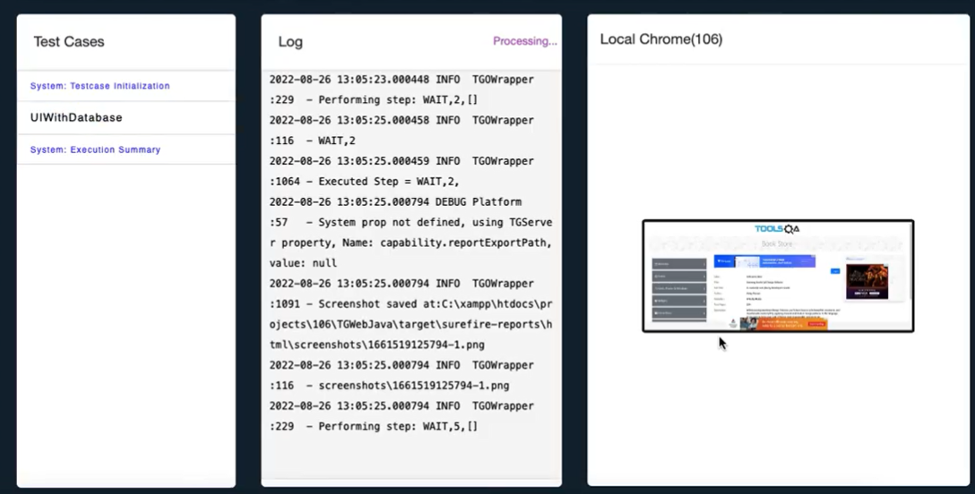 Validating UI Elements with Database - TestGrid
