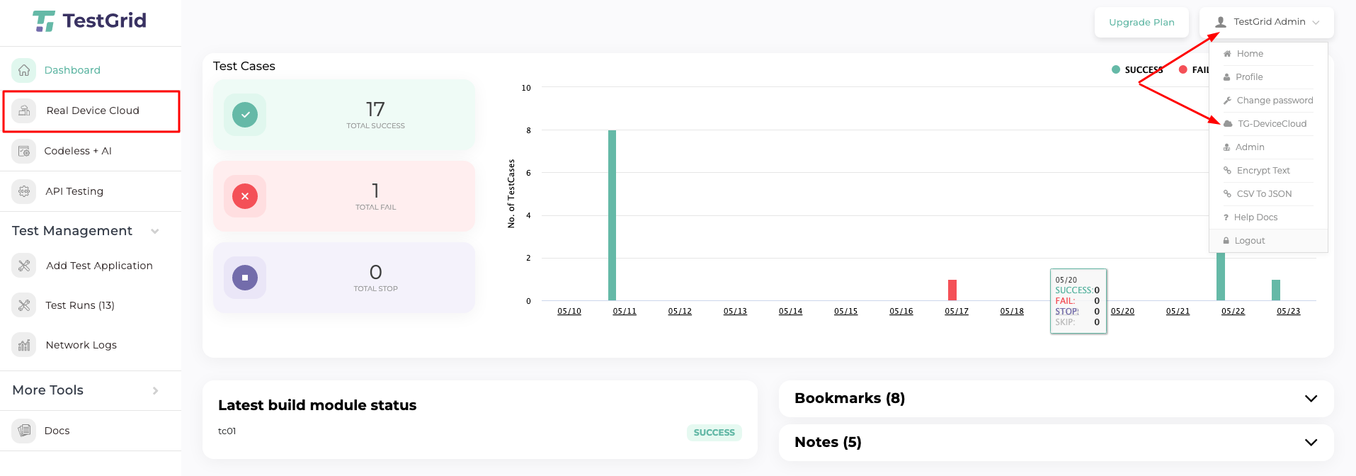 Test your Local Execution Mobile Appium Code. - TestGrid